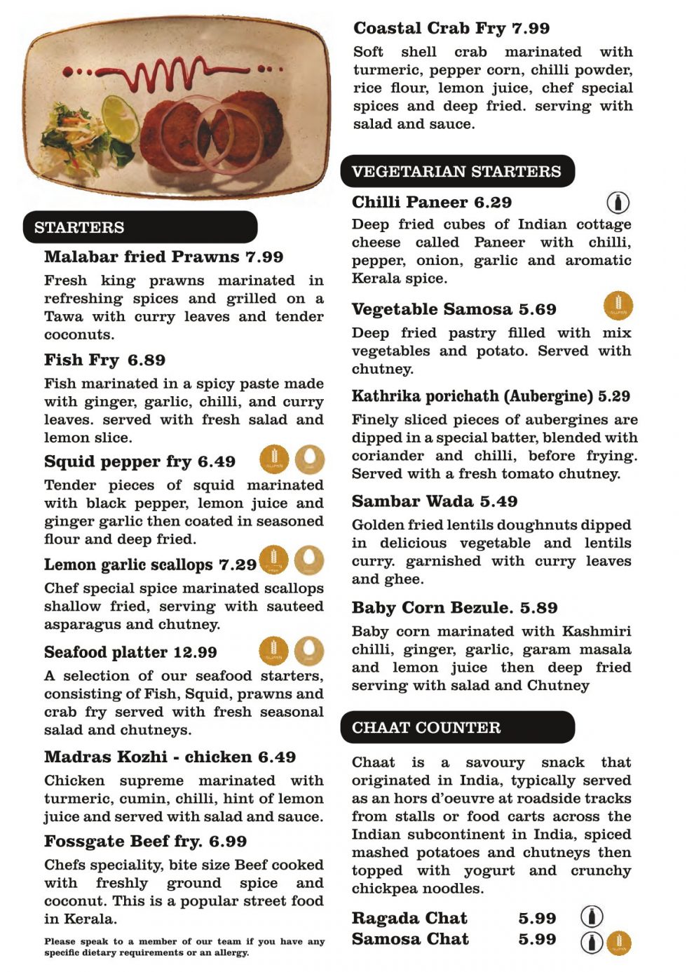 Menu - Kalpakavadi Restaurant