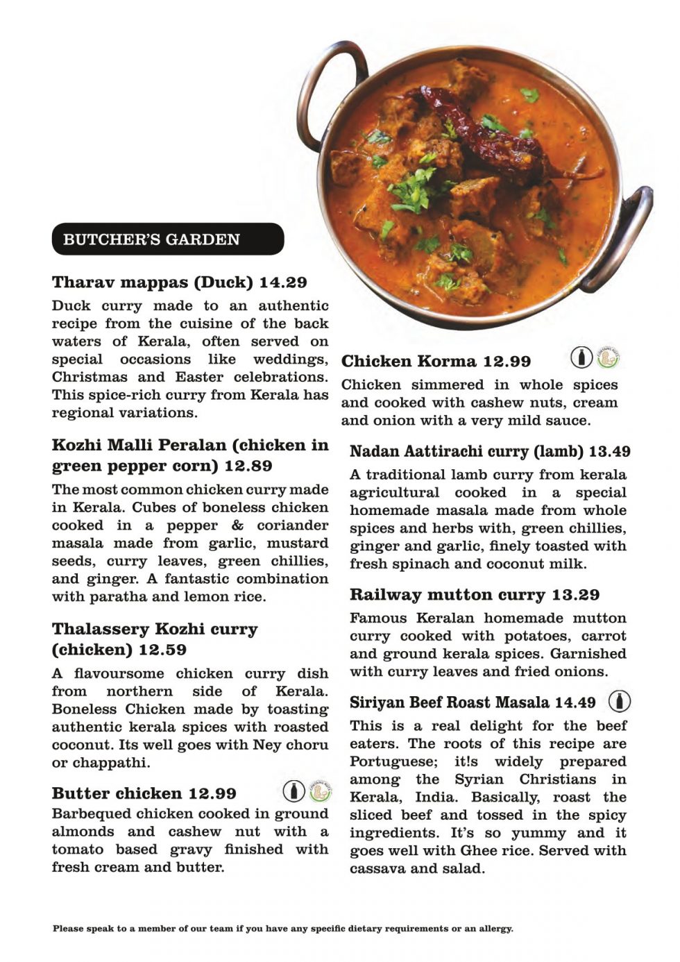 Menu - Kalpakavadi Restaurant