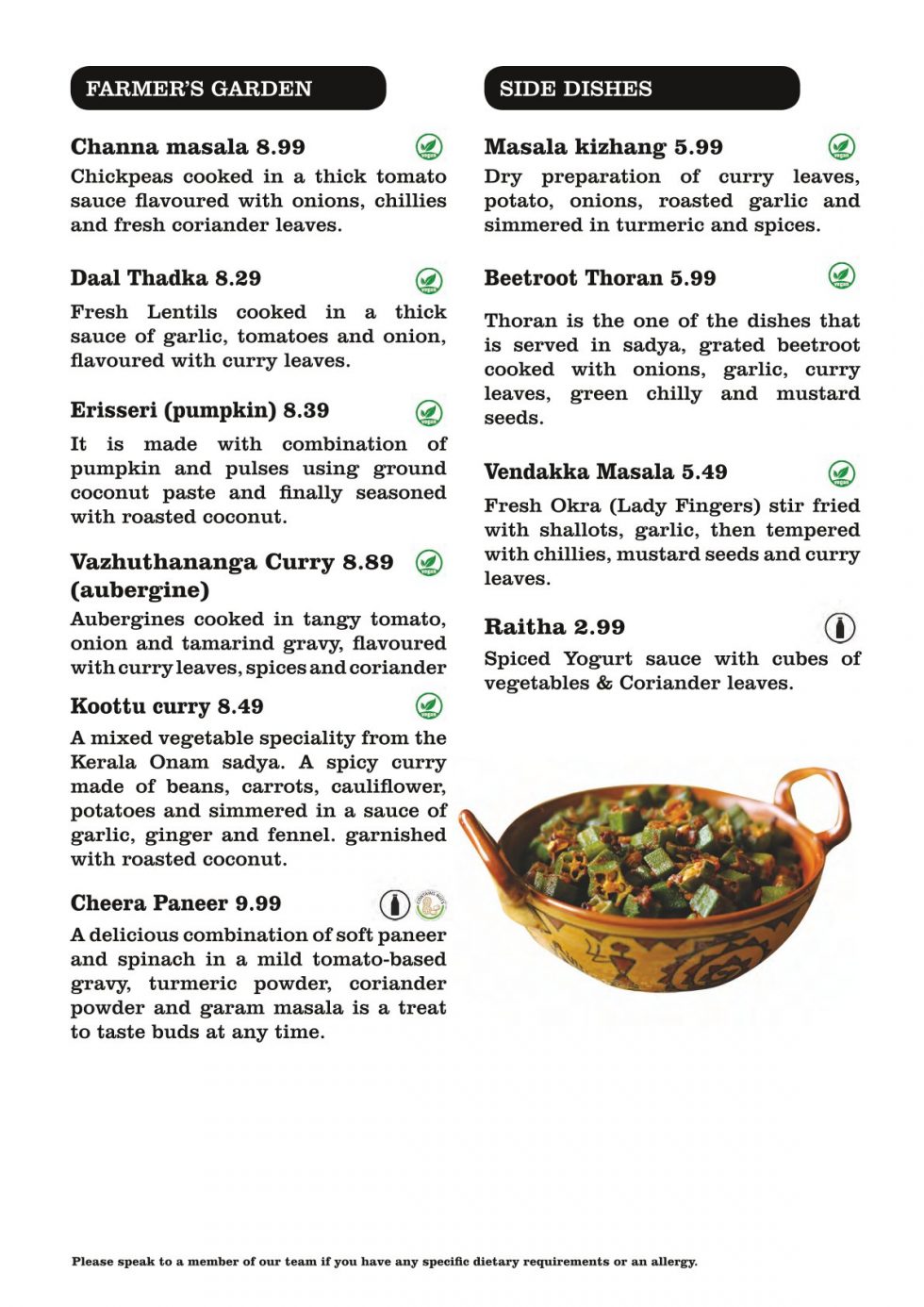 Menu - Kalpakavadi Restaurant