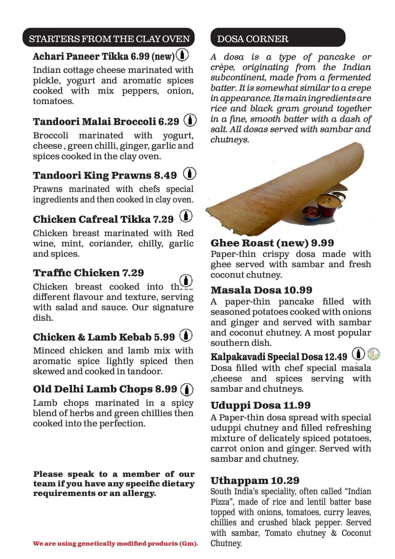 Menu - Kalpakavadi Restaurant
